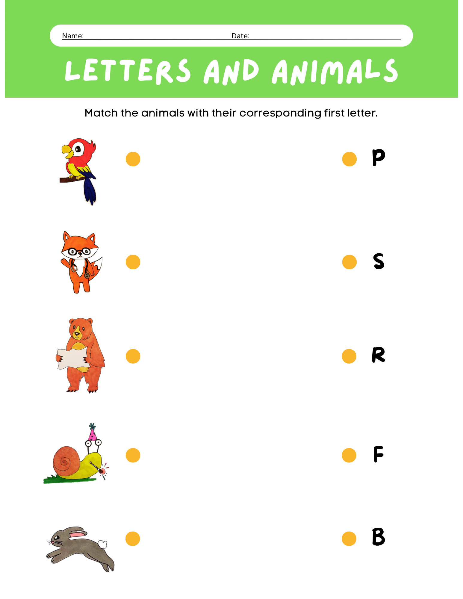 FREE Petey’s Animal Alphabet Match – Gilfoyle Books