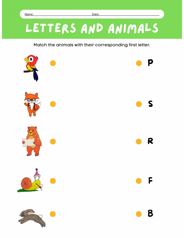 FREE Petey’s Animal Alphabet Match – Gilfoyle Books
